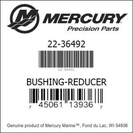 Mercury-Mercruiser 22-36492 BUSHING Reducer Genuine factory part